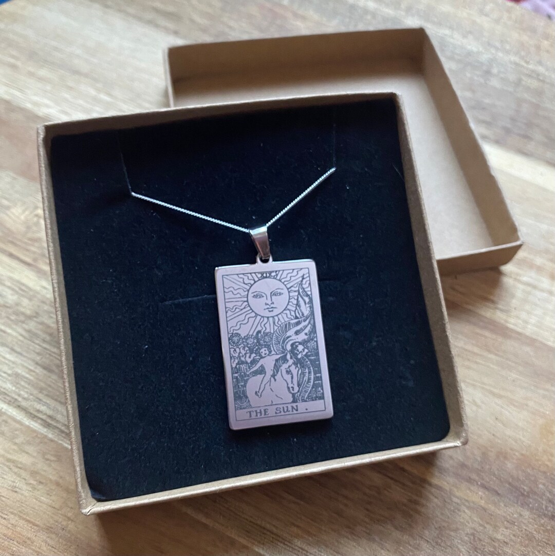Tarot Card Necklace • Sterling Silver 925 Chain • Major Arcana ...
