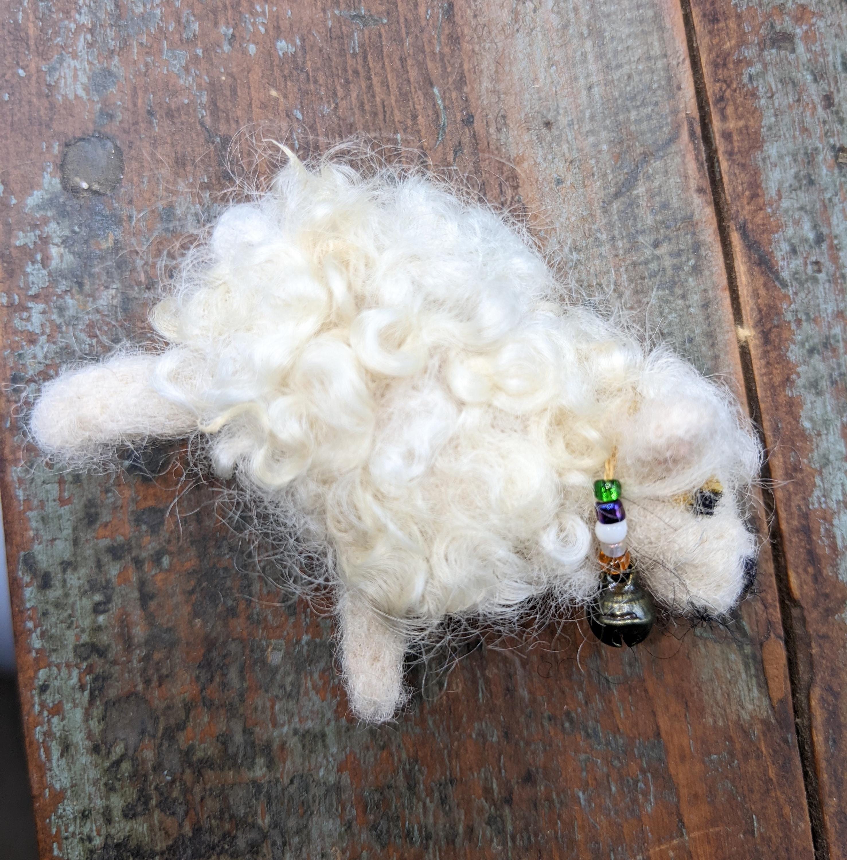 Handmade Felted Sheep Pin | Lightweight Farm Brooch - Etsy