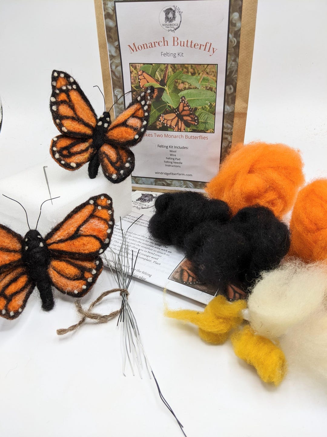Needle Felted Monarch Butterfly Kit | Felt Craft Kit | Make It Yourself ...