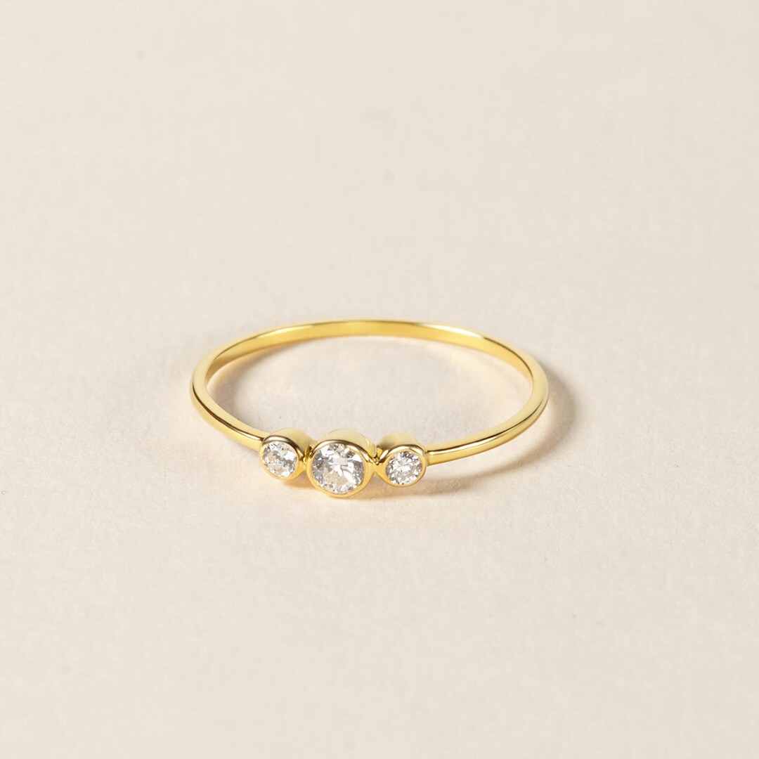 Minimalist Ring Thin Ring Stacking Ring Cz Ring Dainty - Etsy