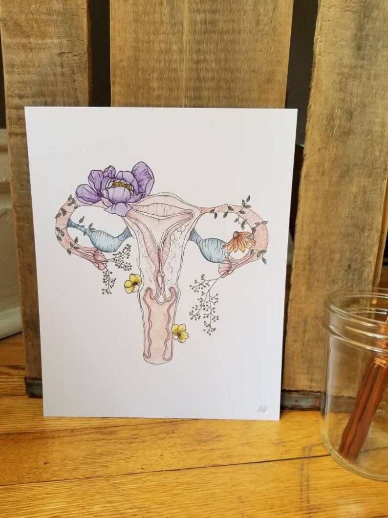 Uterus in Floral - Etsy