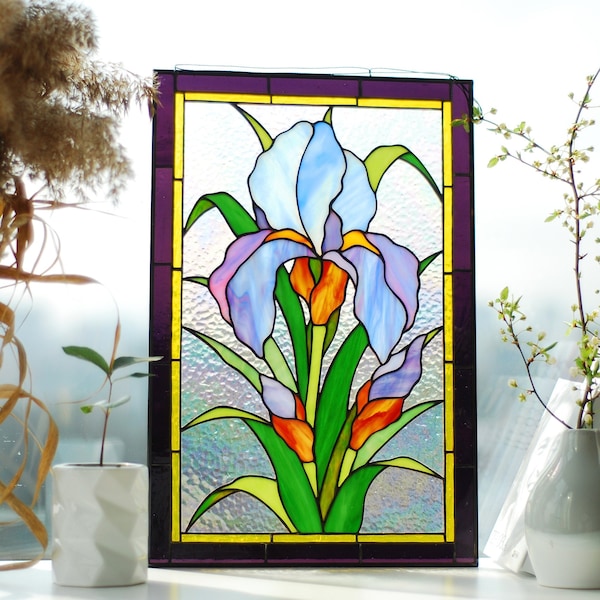 Large Stained Glass Panel - Etsy