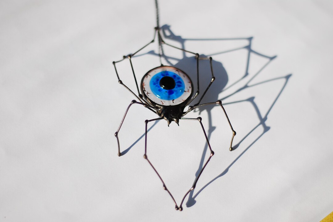 Stained Glass Spider With Eye Stained Glass Wall Hanging Fusing Glass ...