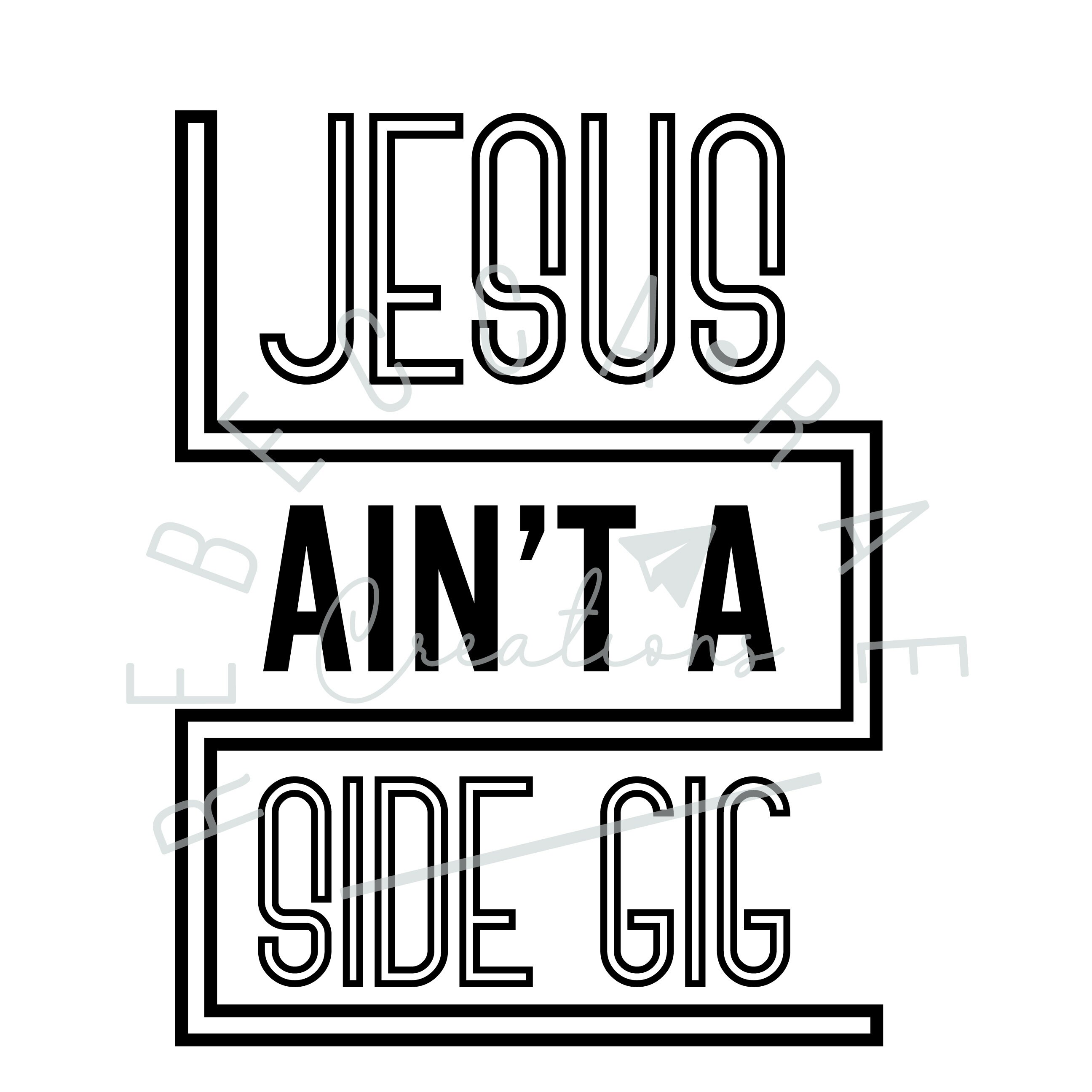 Side Gig SVG Jesus SVG File for Cricut Christian SVG Side - Etsy