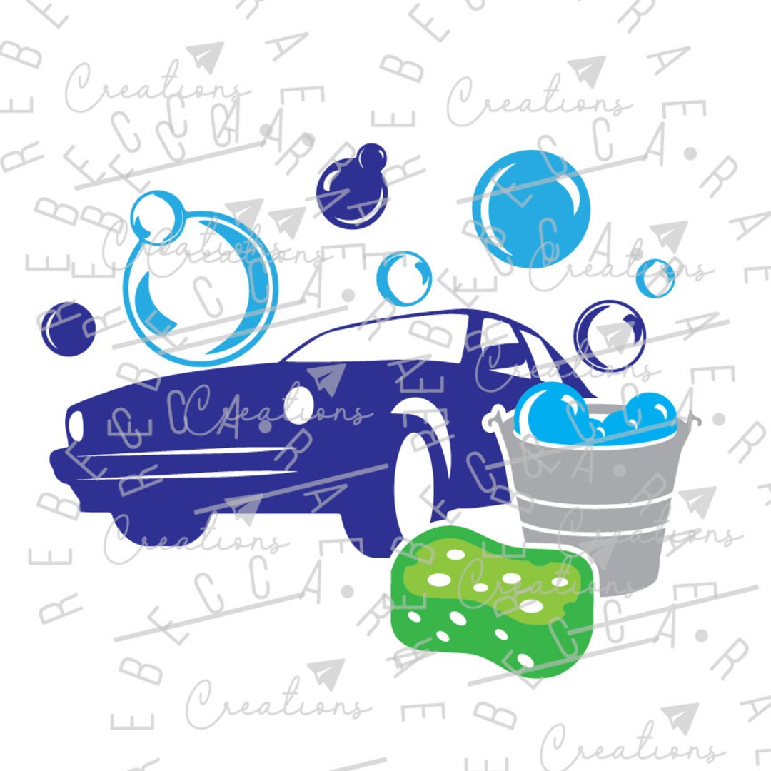 Car Wash SVG File for Cricut Svg Car Wash Bubbles Png File for ...