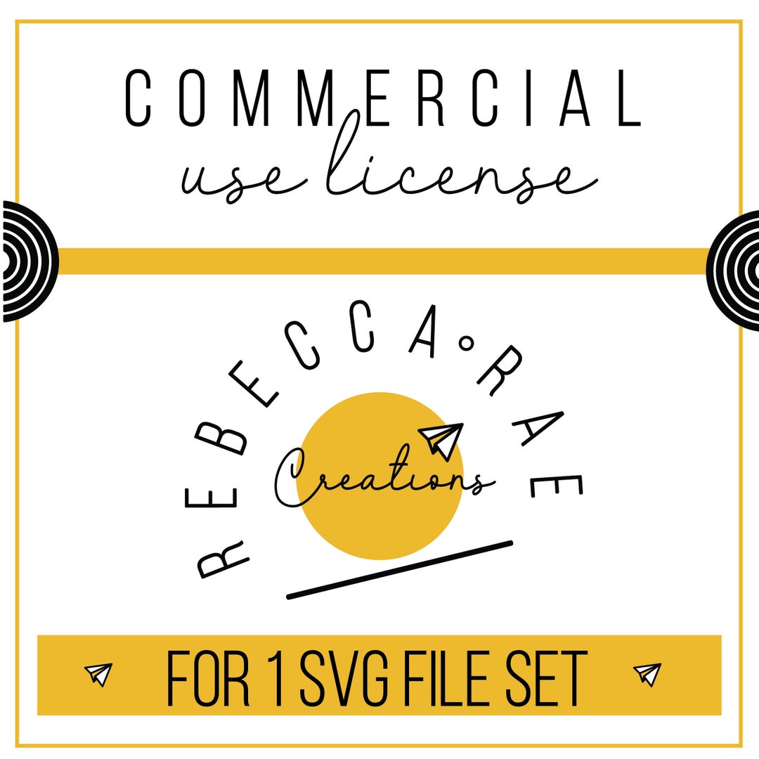 Commercial Use License, SVG Set Single File Use - Etsy