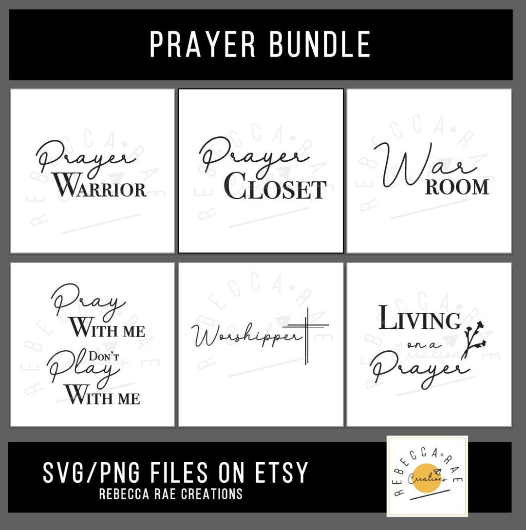 Prayer Bundles SVG Bible Verse Pray Bundle Svg Living on a Prayer Sign ...