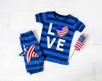 Blue Heart Pajamas - Etsy