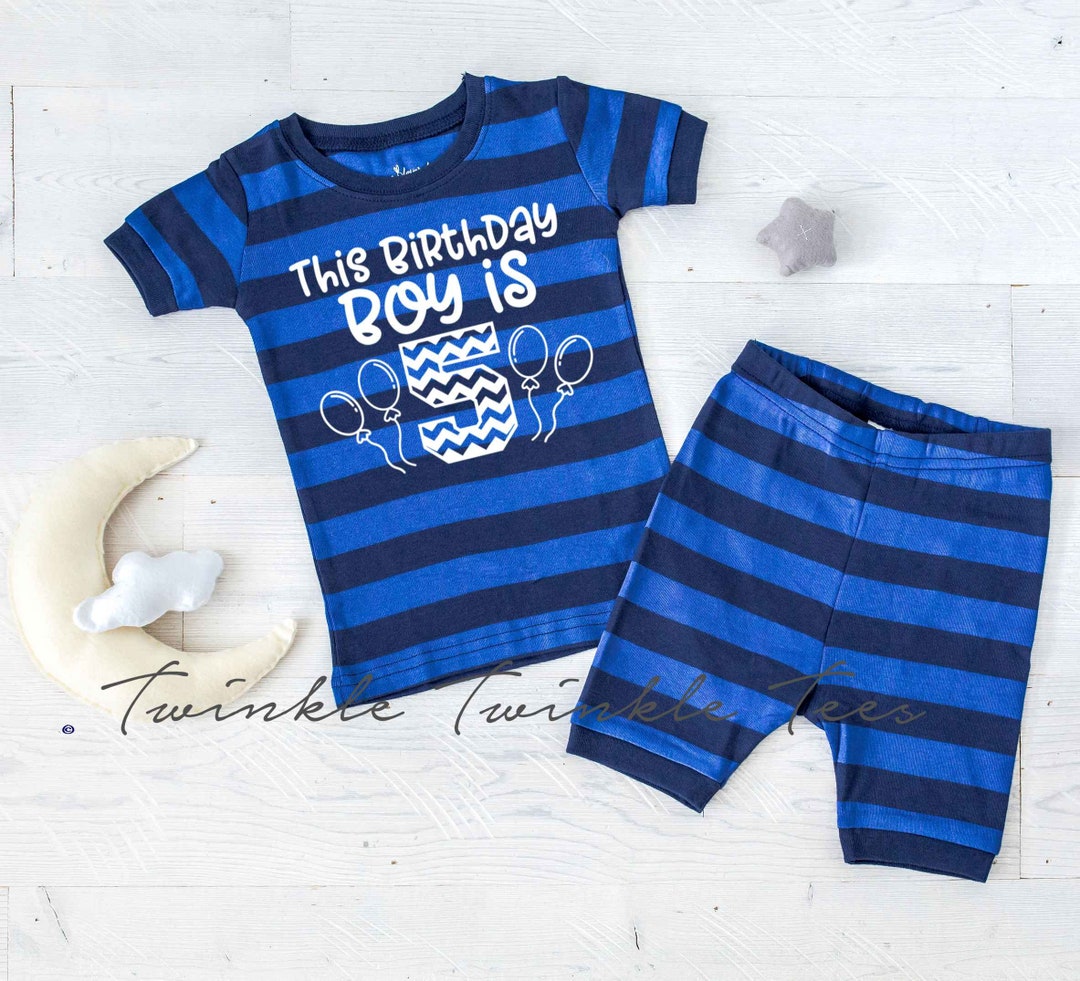 This Birthday Boy is Striped Shorts Toddler and Youth Pajamas - Etsy