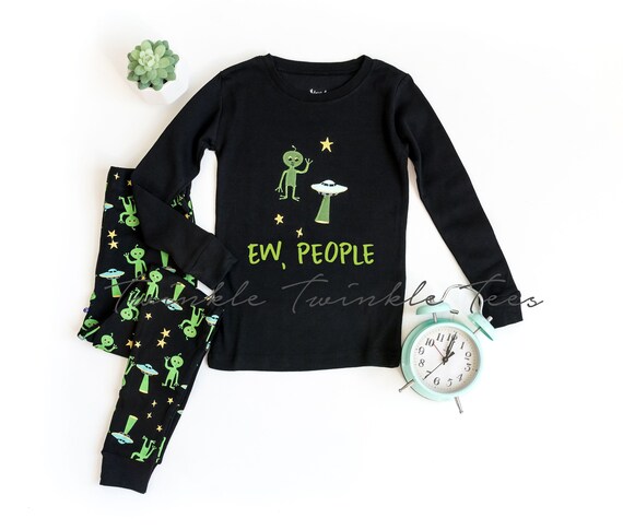 Ew People Alien Pajamas Boys Pajamas Holiday Pajamas Boys - Etsy