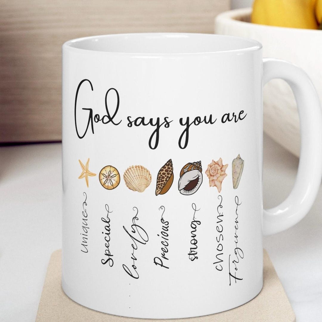 Christian Sea Shell Coffee Mug for Seashell Lover Beach Lover Gift to ...