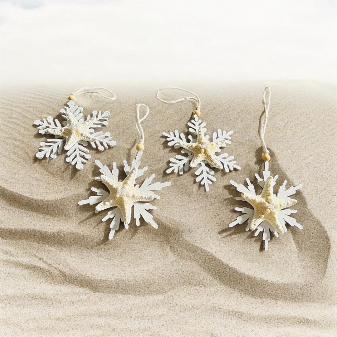 Starfish Christmas Ornament ,beach Wedding Favor, Beach Decor, Coastal ...