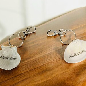 Seashell Key Chain Gift,shellaholic Seashell Beach Keychain for Purse ...