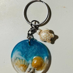 Beachy Keychain, Coastal Cowgirl Seashell Key Ring, Mermaid Beach Decor ...