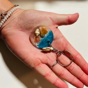 Beachy Keychain, Coastal Cowgirl Seashell Key Ring, Mermaid Beach Decor ...