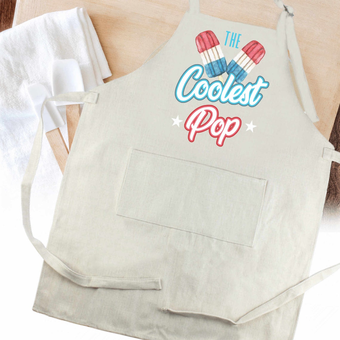 Coolest Pop Apron With Pocket Design Kitchen Design Dad Mom - Etsy