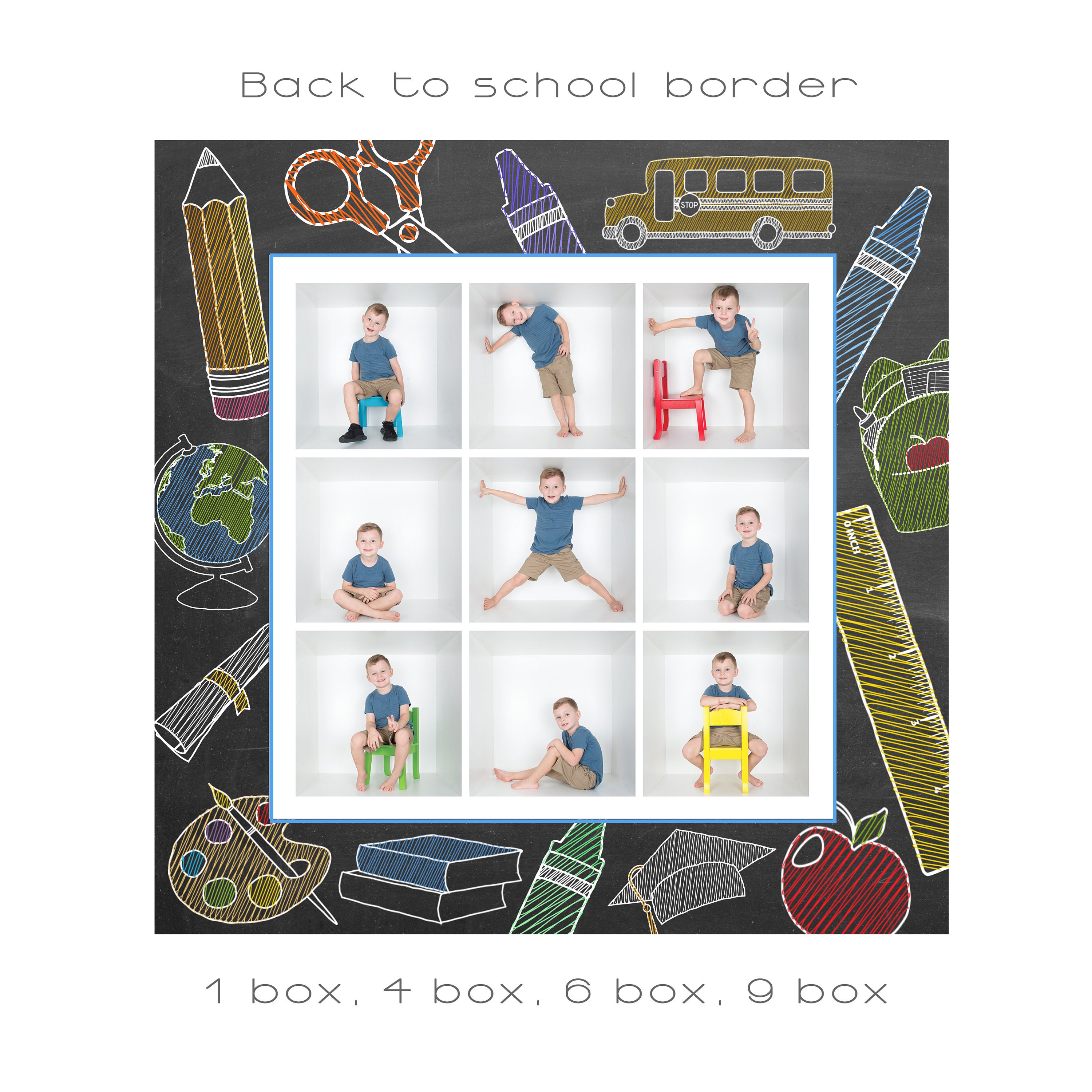 Multi Box | 1,4,6,9 Box | Back to School | Blackboard | Preschool ...