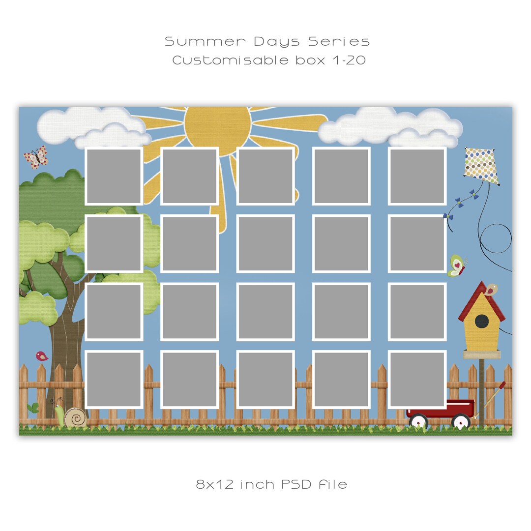 Customisable Class Boxes Summer Days Back to School 8x12 Preschool ...