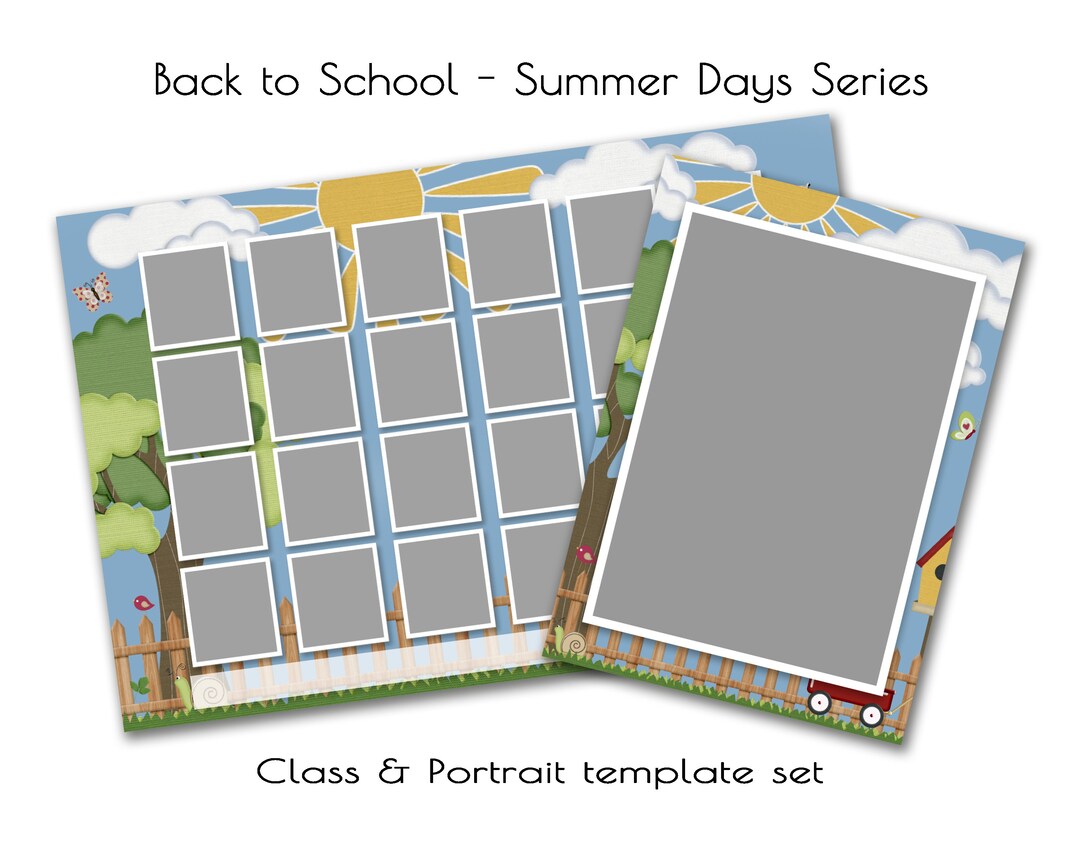 School Photo Template Set of 2 | Customisable Class Boxes | Back to ...