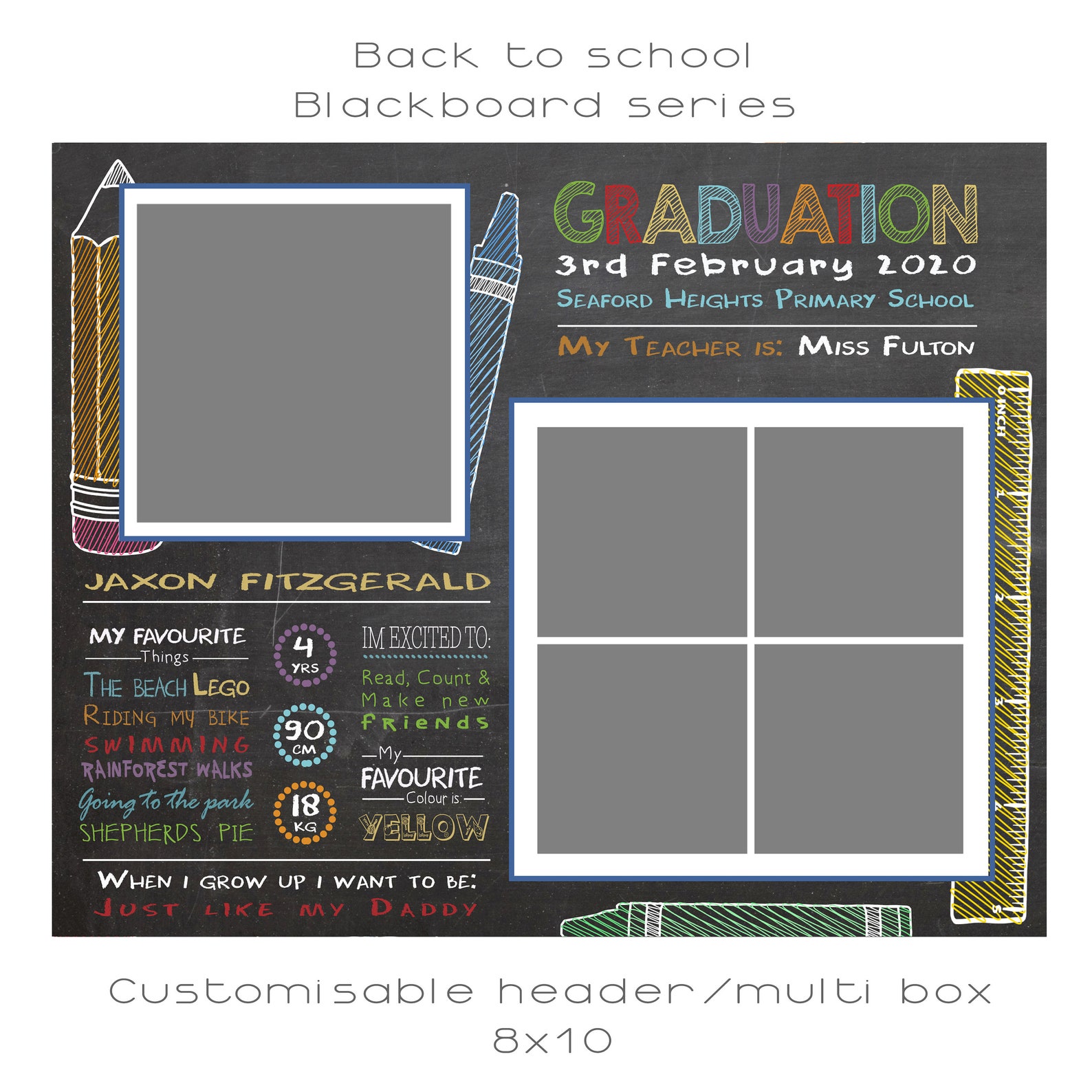 School Template | Preschool | Kindergarten | Graduation | Customisable ...
