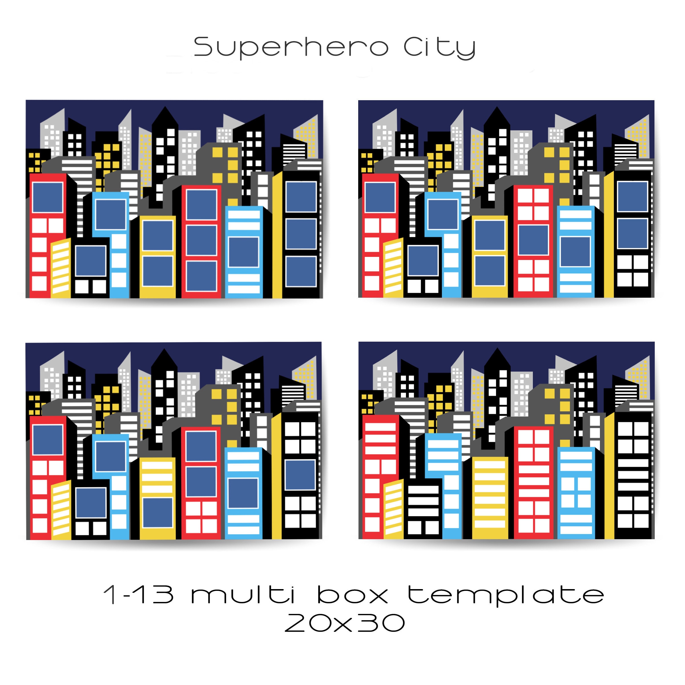 Superhero Cityscape Template