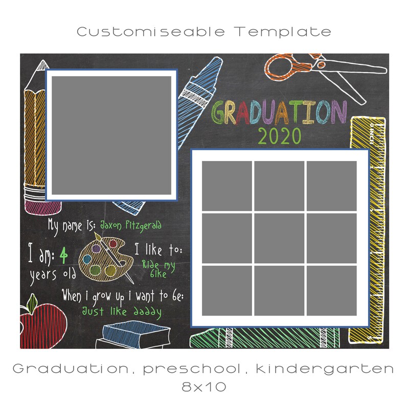 School Template | Preschool | Kindergarten | Graduation | Customisable ...