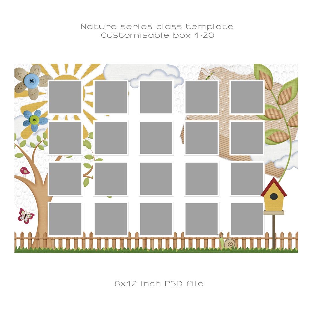 Customisable Class Boxes | Nature Series | Back to School | 8x12 ...