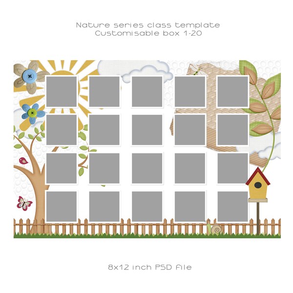 Custom Class Photo Collage Template for School Kindergarten Classroom ...