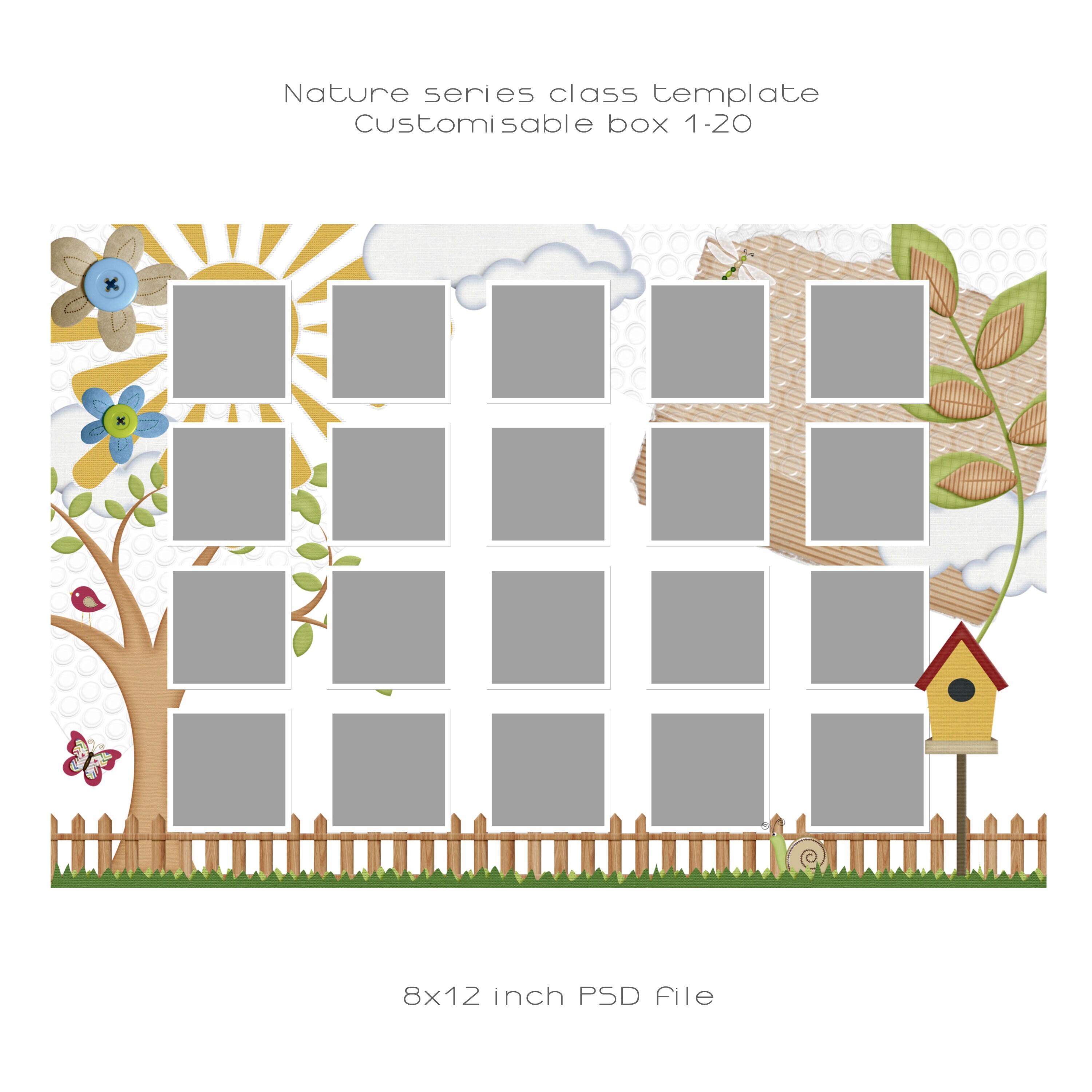 Customisable Class Boxes | Nature Series | Back to School | 8x12 ...