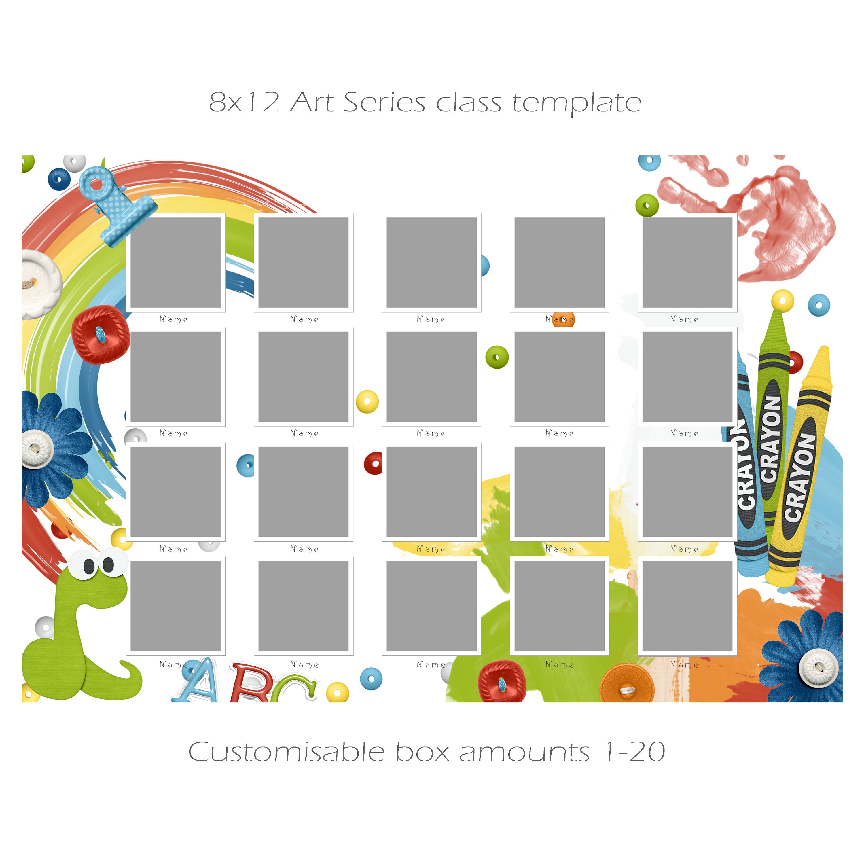 Back to School | Class | Art Series |1-20 Customisable Box | Preschool ...