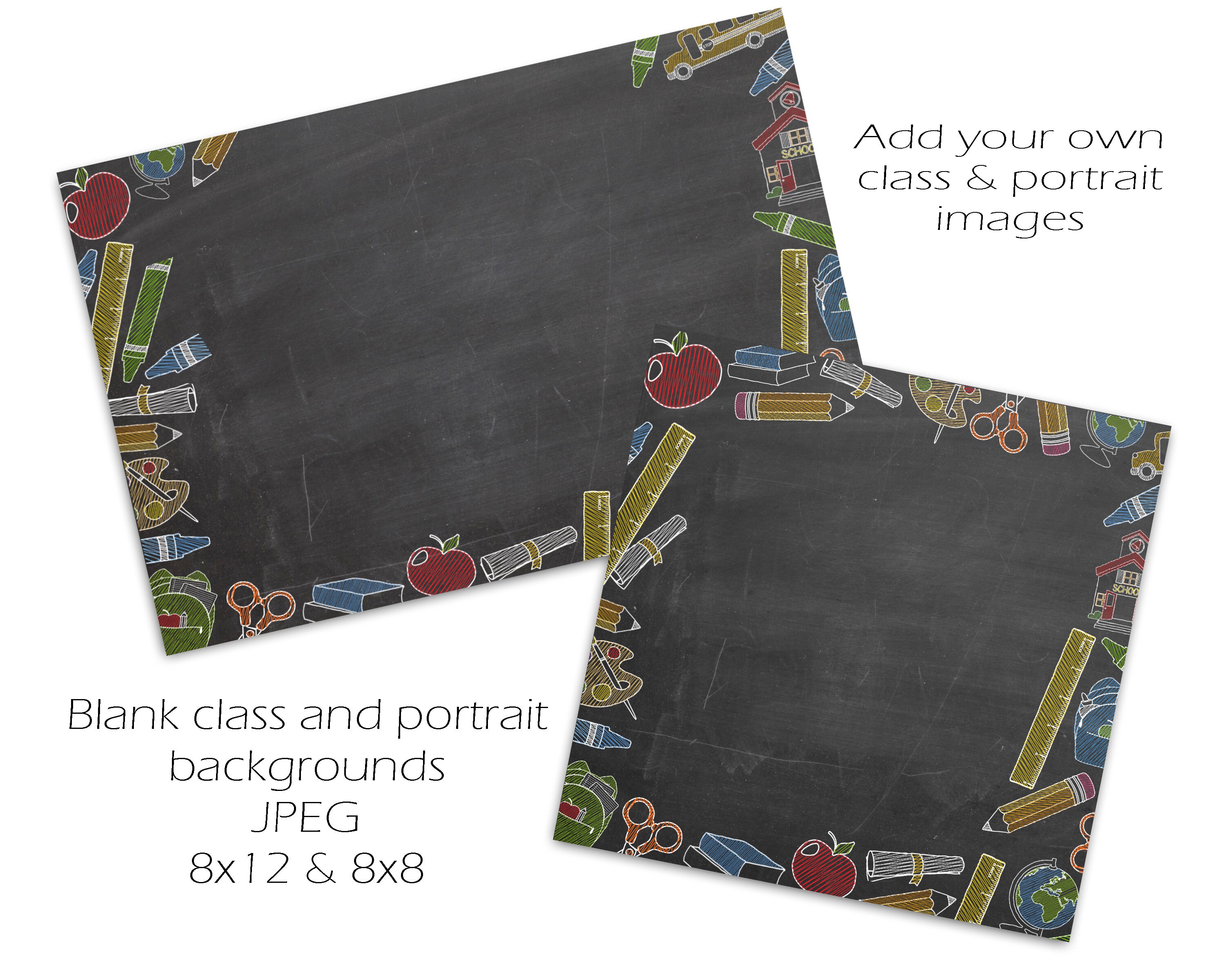 Customisable Blank Class Background |back to School | 8x12 Class ...