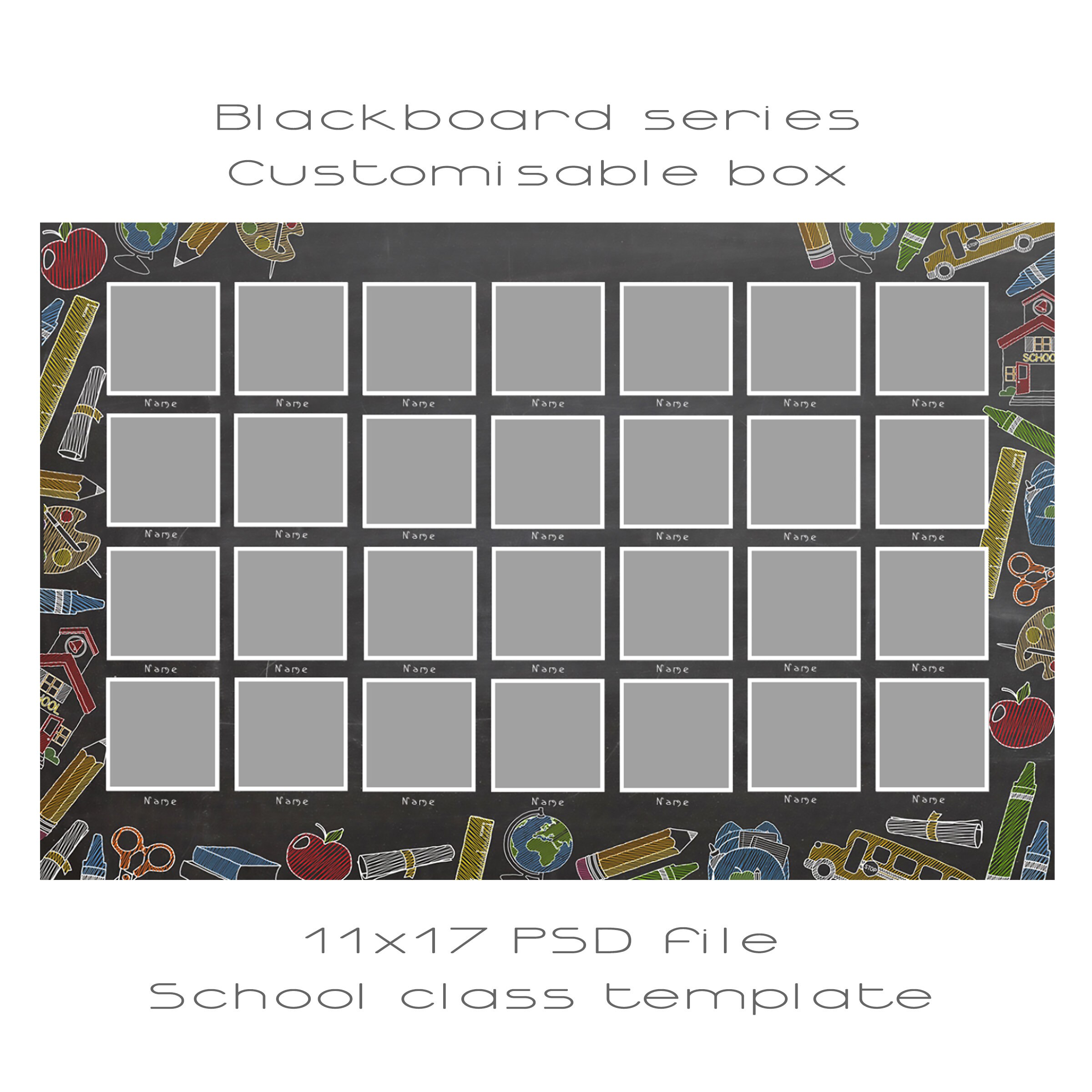 Customisable Blank Class Background |back to School | 11x17 Class ...