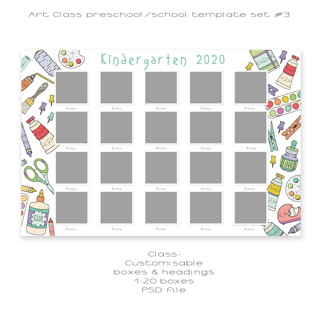 Back to School | Art Class |1-20 Customisable Box | Preschool ...