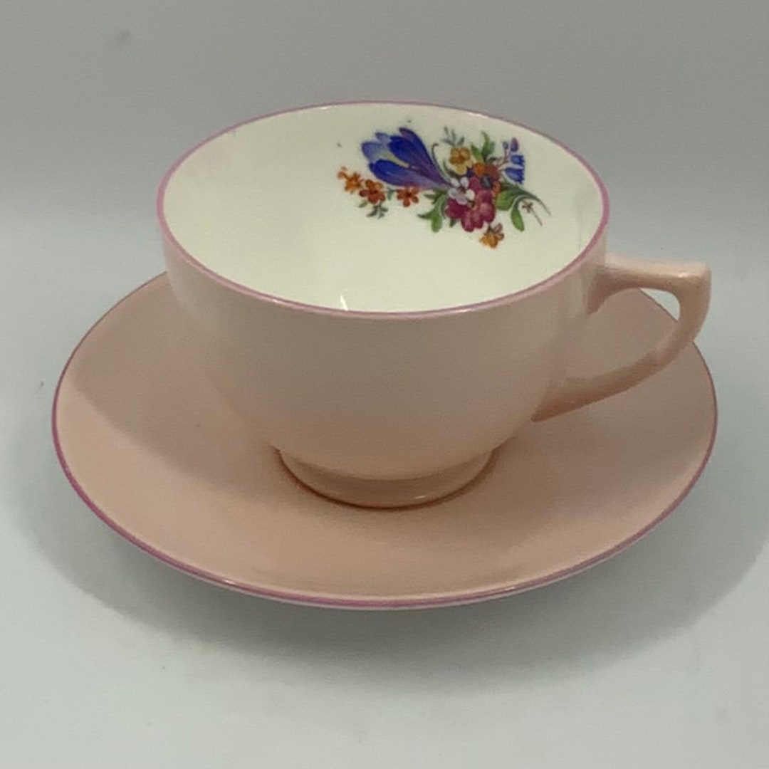 Vintage Shelley Pink Devon Shape English Bone China Teacup Collectible ...