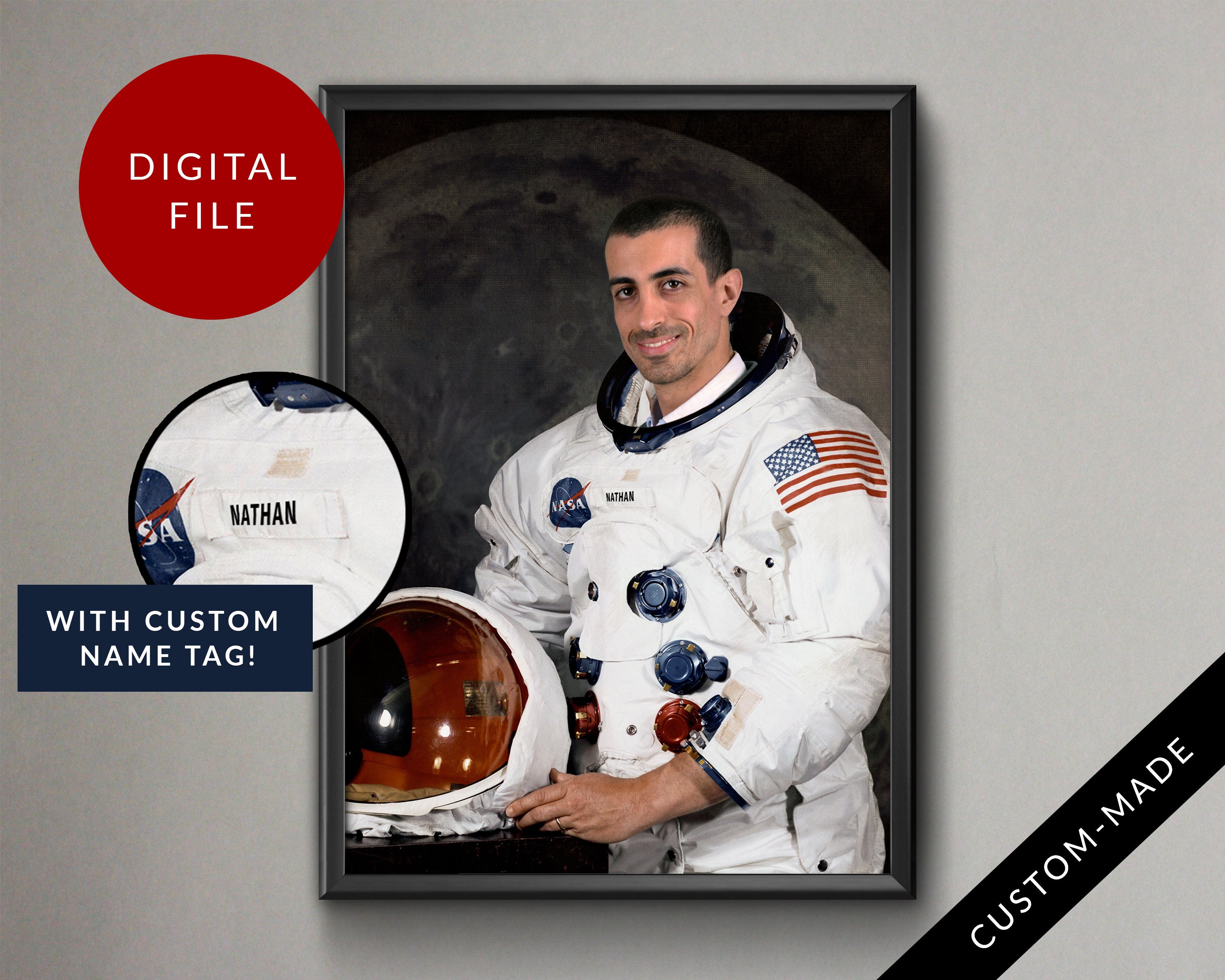 Neil Armstrong Nasa Name Tag