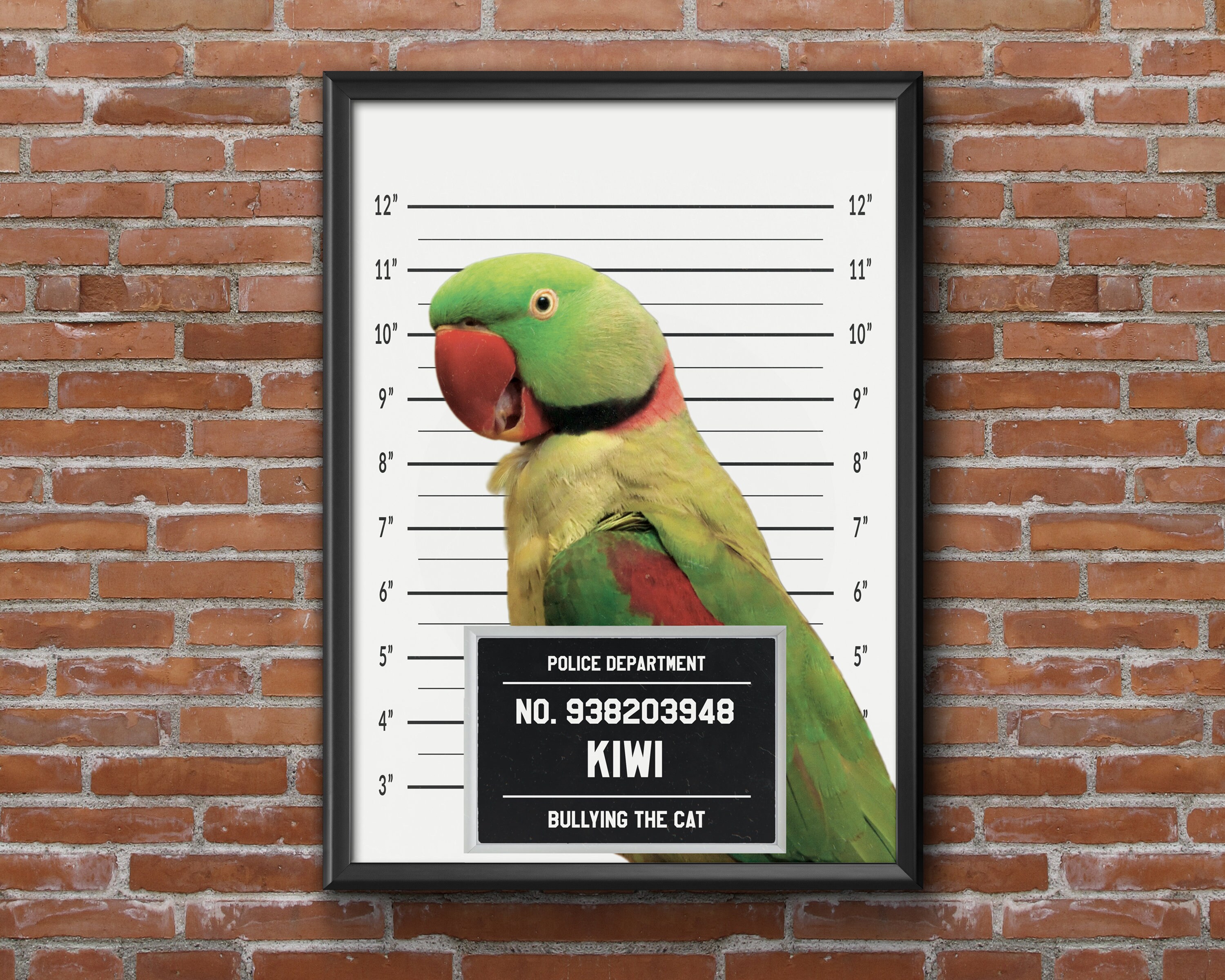 Custom Mugshot Pet Portrait Personalized Funny Gift Criminal - Etsy