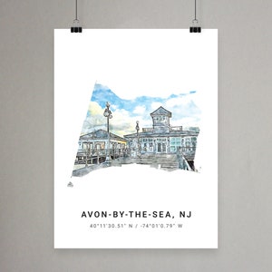 Brigantine Wall Art, New Jersey, Map Minimalist Poster, NJ, United ...