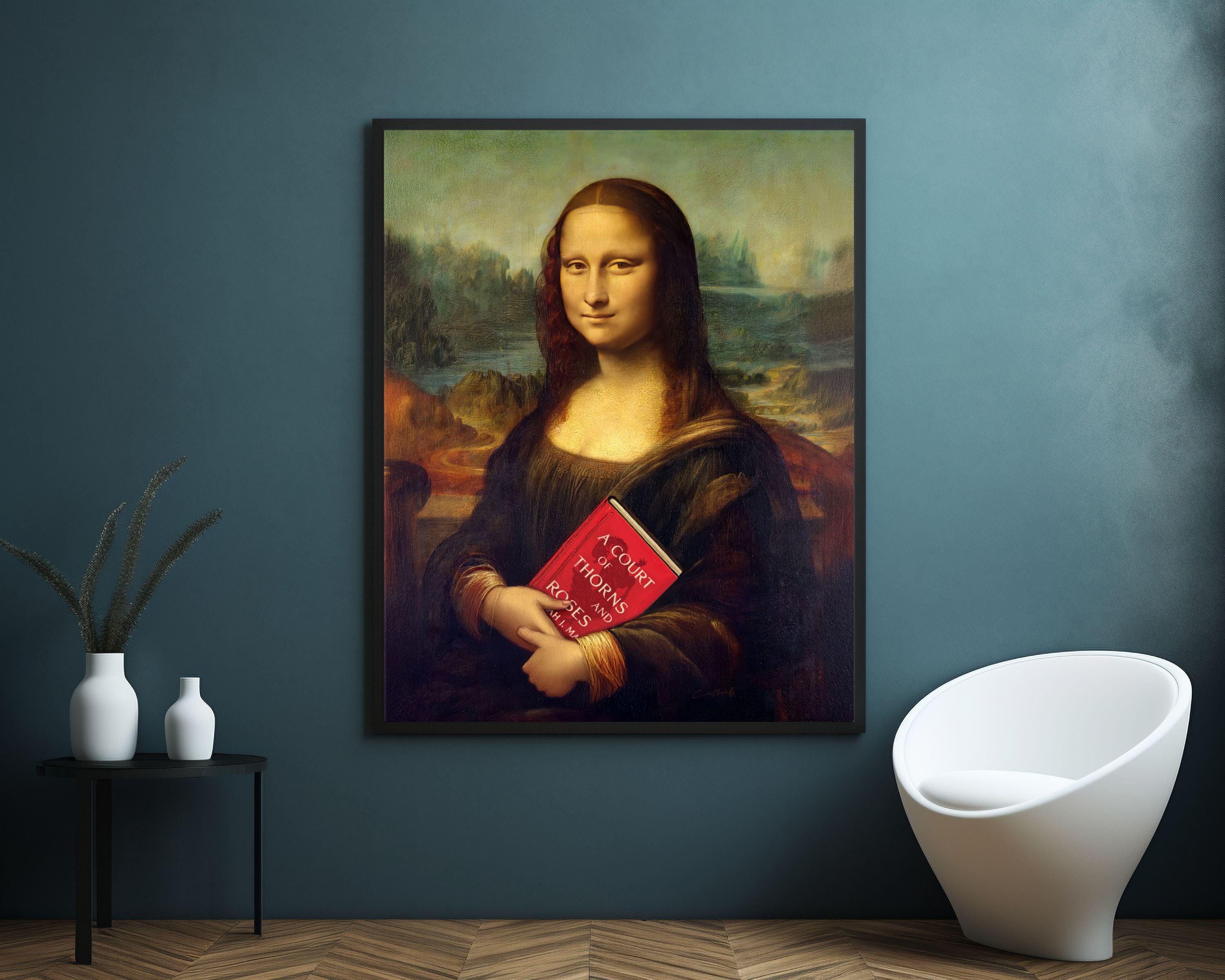 Mona Lisa Reading ACOTAR, Fantasy Book Lover, Eclectic Wall Art ...