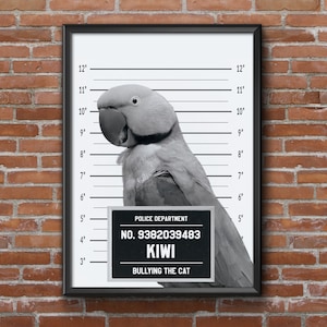 Custom Mugshot Pet Portrait Personalized, Funny Gift, Criminal Pet, Cat ...