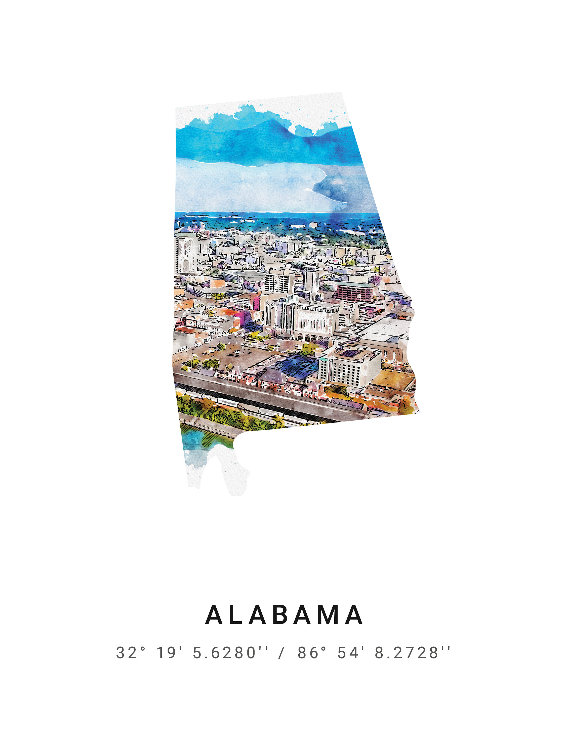 Custom Country or State Poster Digital Print Minimalist - Etsy