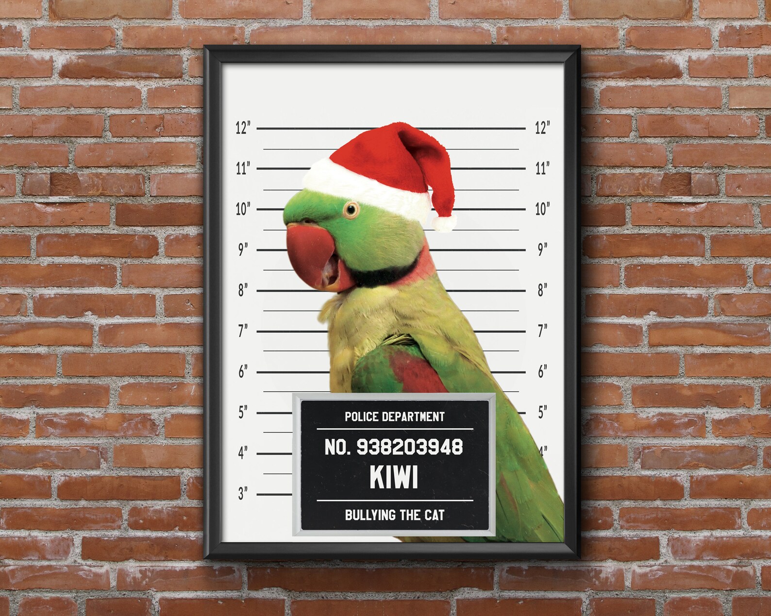 Custom Pet Mugshot Portrait Personalized Pet Portrait Funny | Etsy