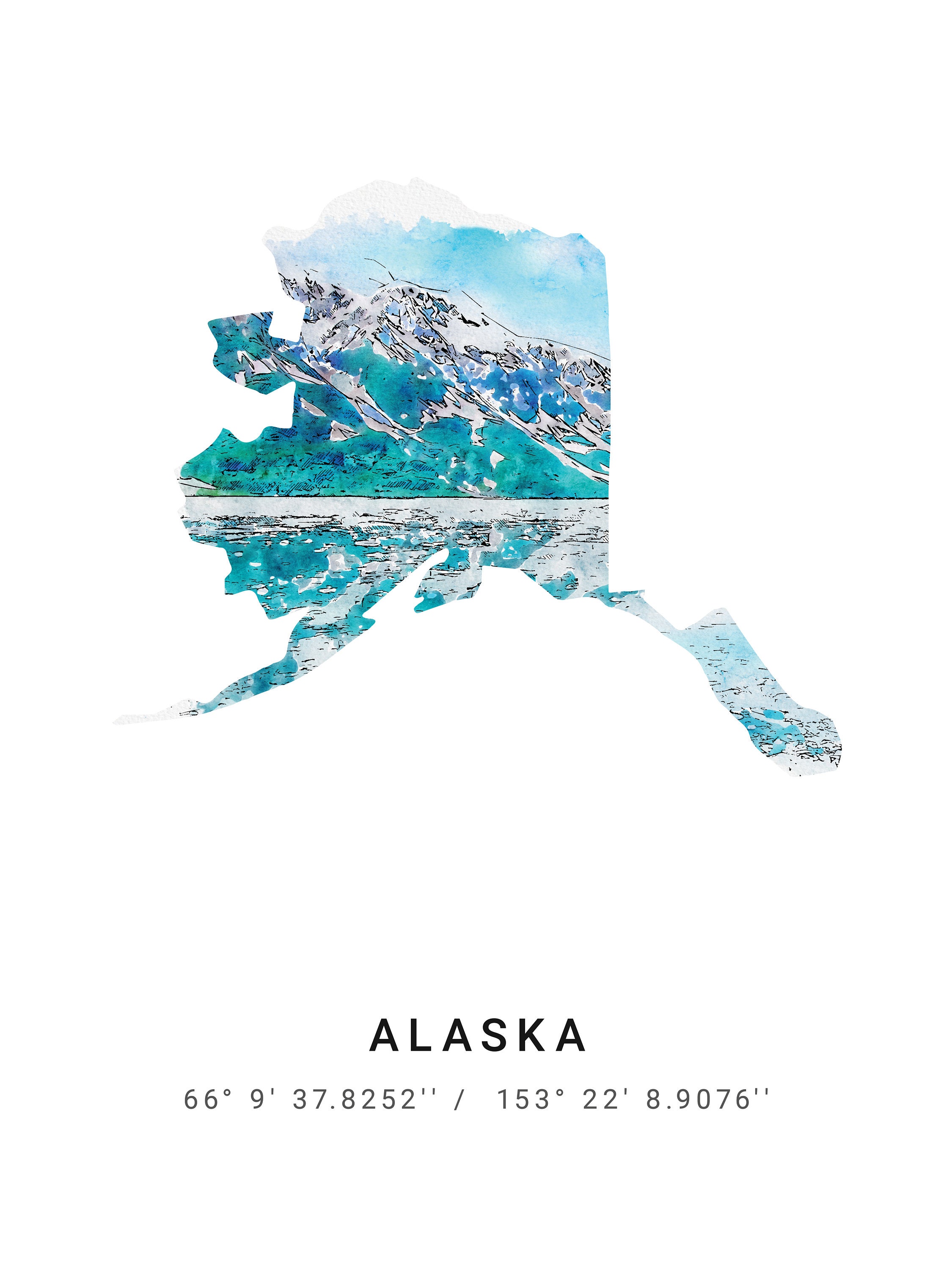 Custom Country or State Poster Digital Print Minimalist - Etsy