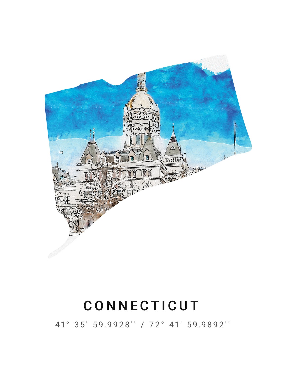 Colorado Map Minimalist Poster, CO, United States State Digital Print ...