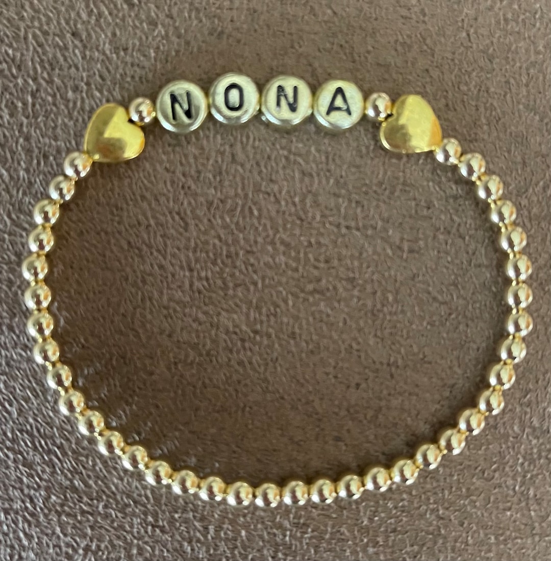 Nona Italian Grandmother Stretch Gold Bracelet - Etsy