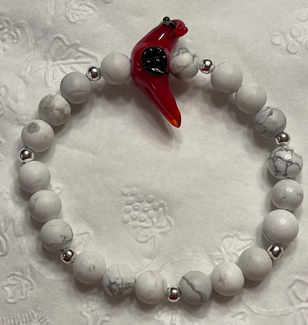 Red Cardinal Beaded Bracelet - Etsy