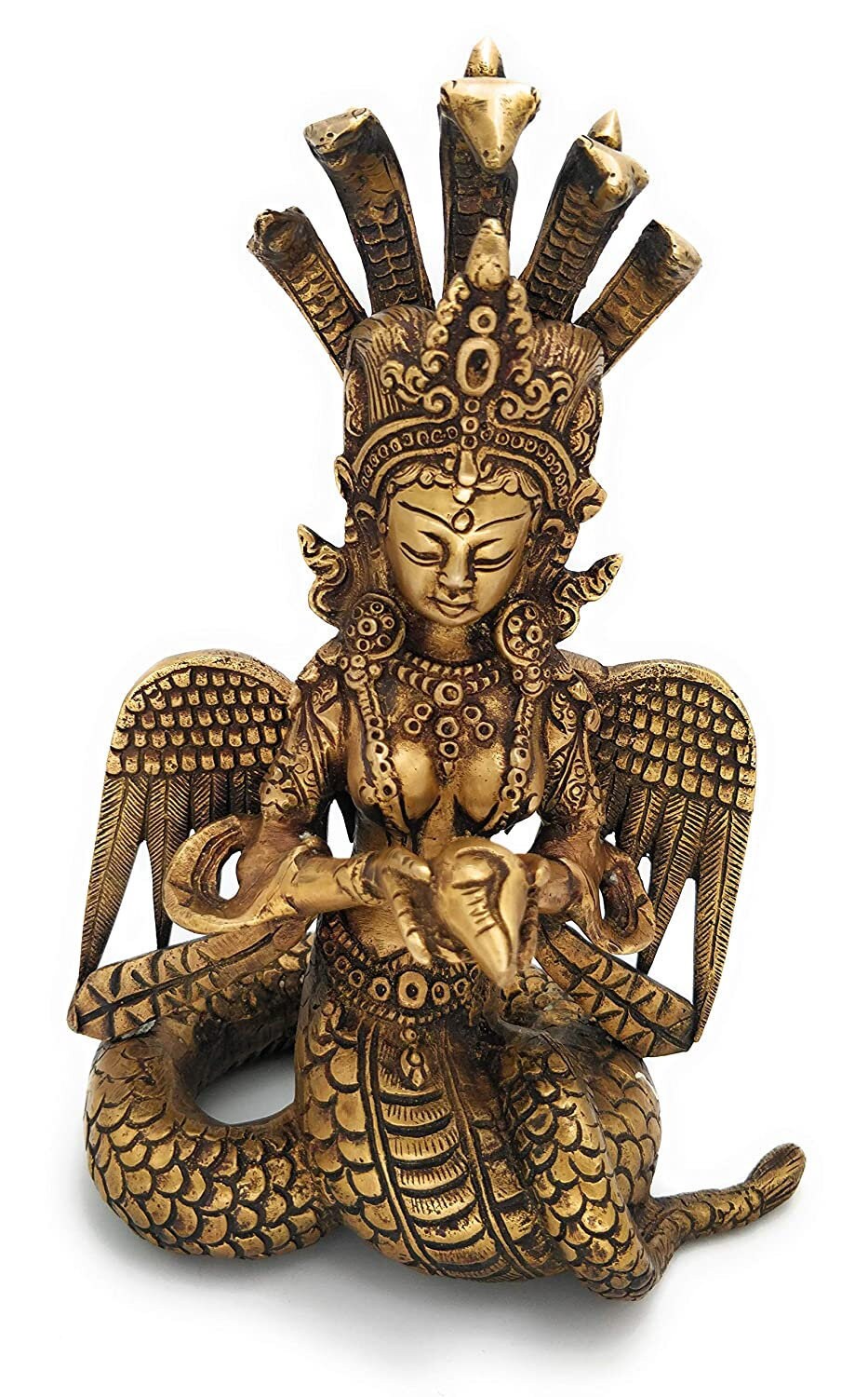Handmade Brass Naga Kanya Statue Nagkanya Idol Nag Devi | Etsy