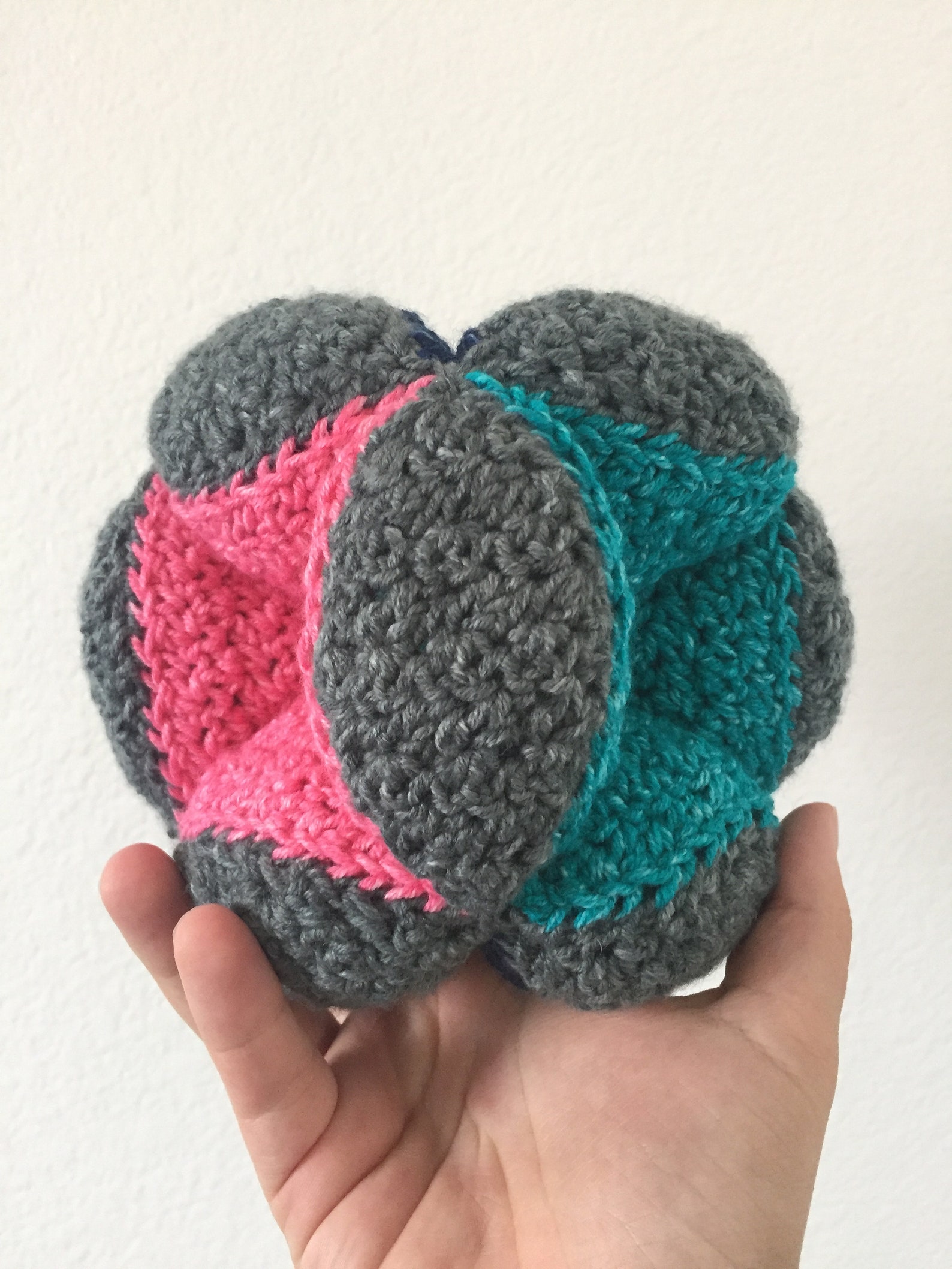 Crochet Cube Toy Pattern: Handmade Montessori Style Textured Sensory ...