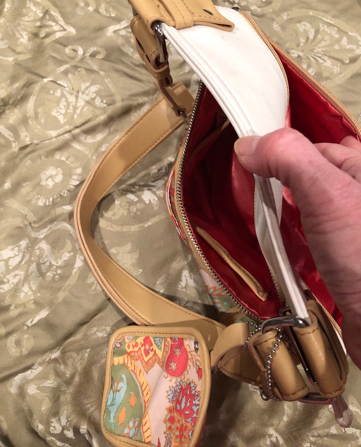 Vintage Tyler Rodan Orange Floral Crossbody Handbag - Etsy