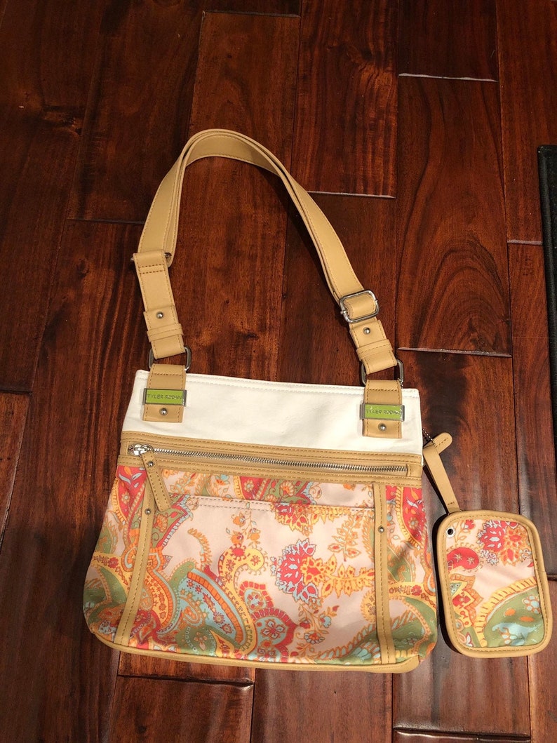 Vintage Tyler Rodan Orange Floral Crossbody Handbag - Etsy
