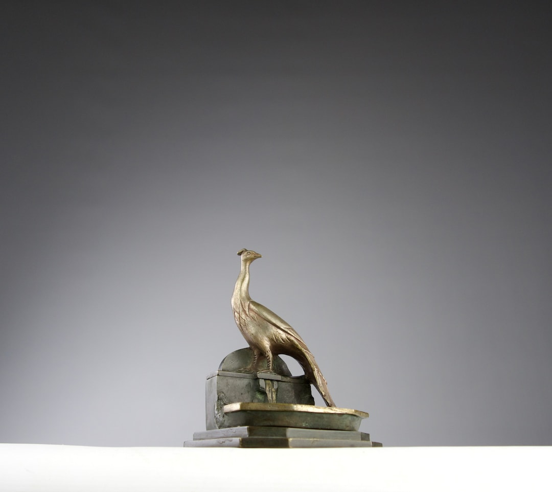 Albert Marionnet, Peacock Fountain Decorative Receptacle, France Art ...